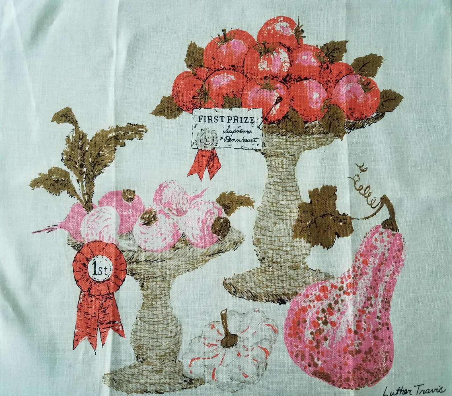 NEW VTG Signed Luther Travis Belgian Linen Kitchen Tea Towels - Etsy