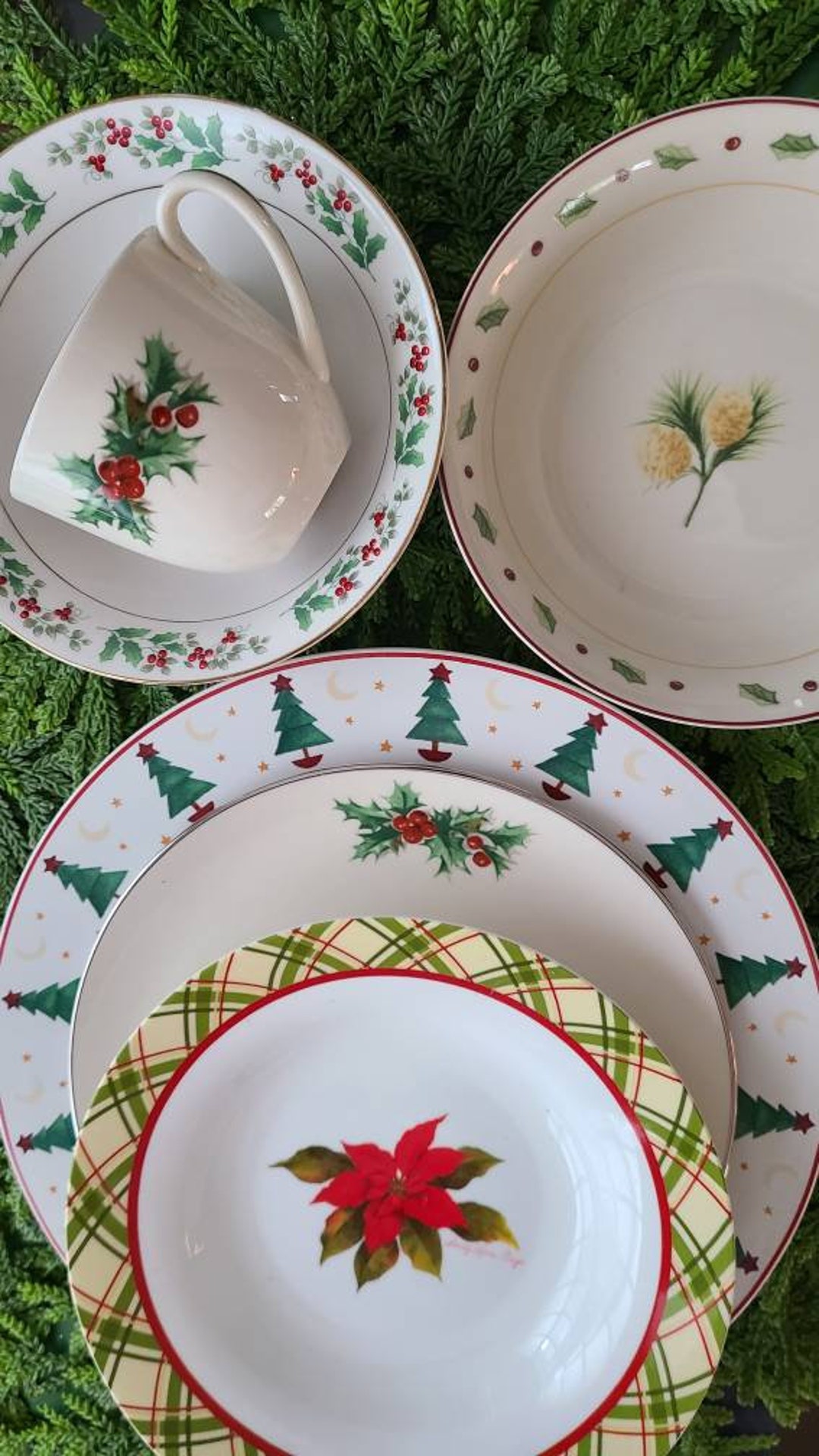 HOLIDAY Mix & Match Christmas Winter Dishes, Dinner, Salad or Appetizer ...