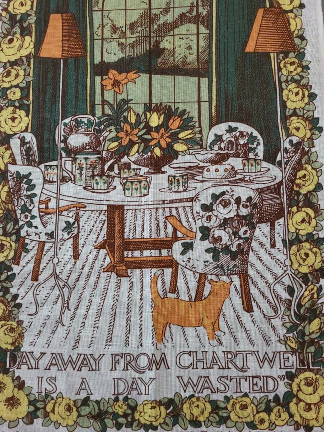 Always Spring, STUNNING New Vintage Pat Albeck for National Trust Linen ...
