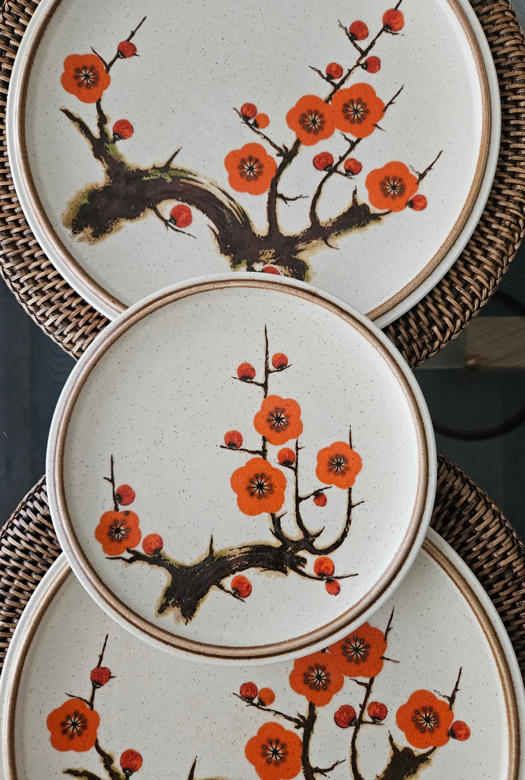 EXOTIC Sets of 4, 8, 12, 16 Vintage Asian-inspired Mikasa PLUM BLOSSOM ...