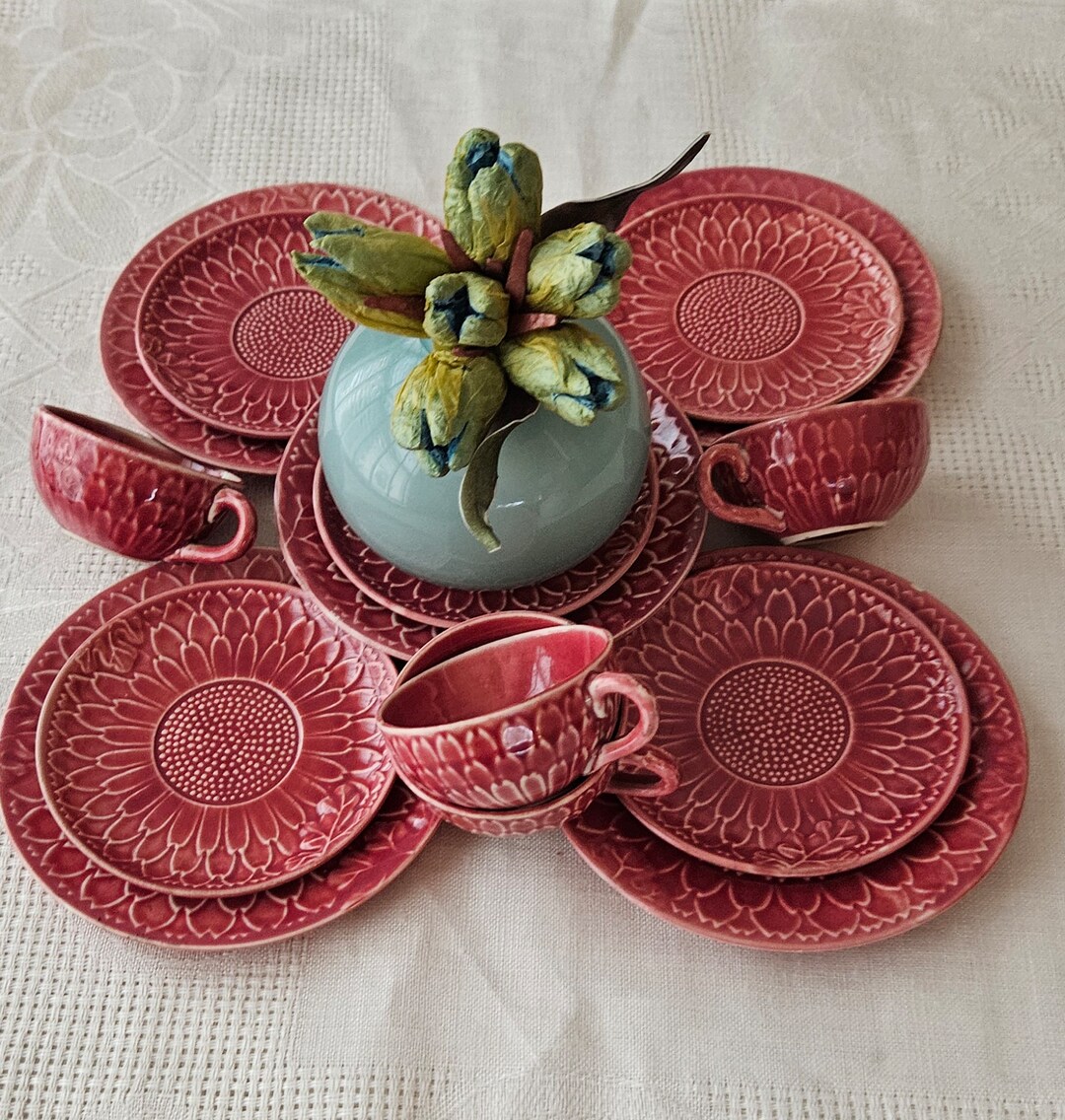 Traveling Around the World: JAPAN. Set 14 Vintage Mauve Pink Marigold ...