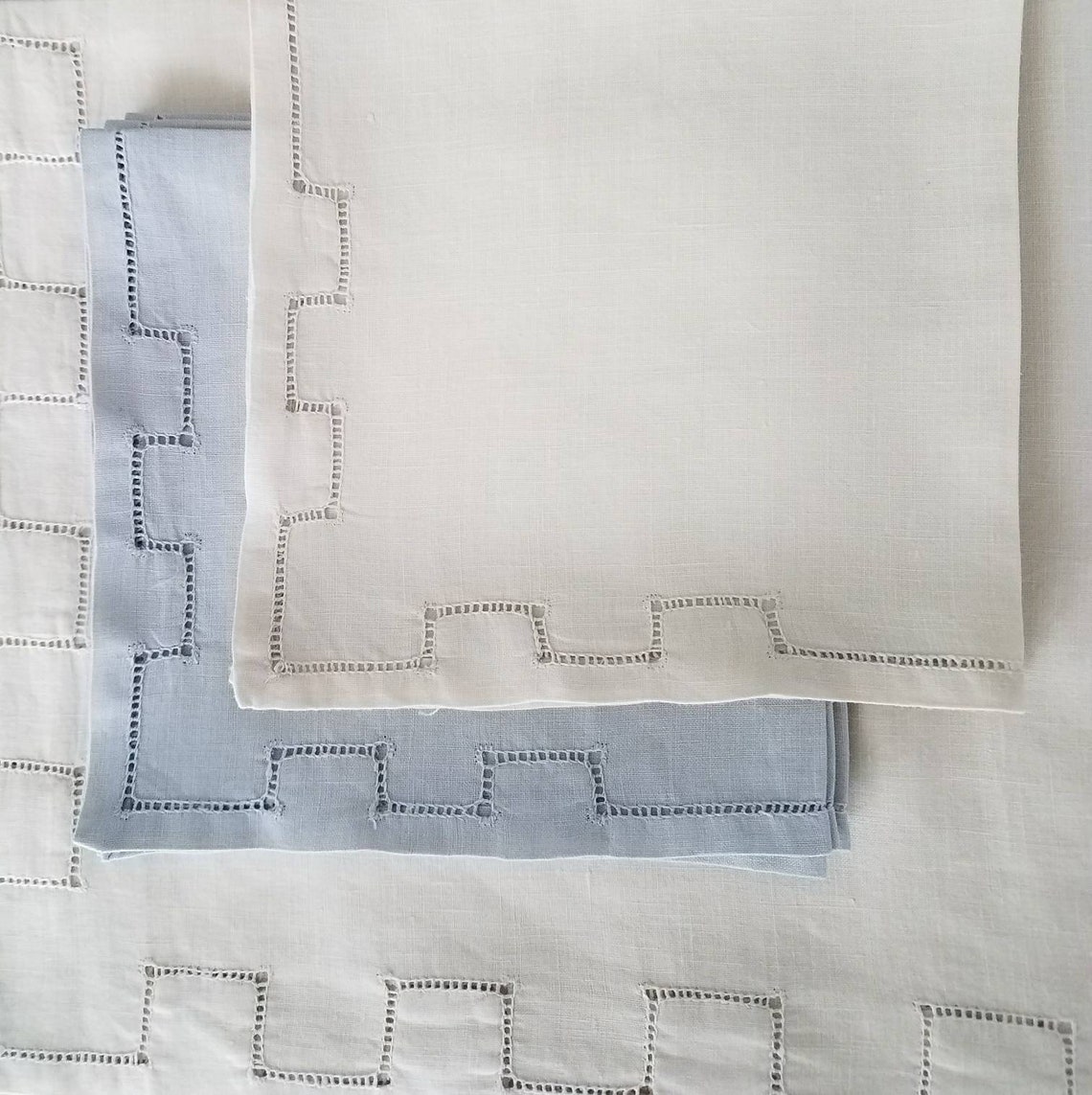 Set 9 VTG Square Hand Made and Embroidered Cutwork Tablecloth - Etsy