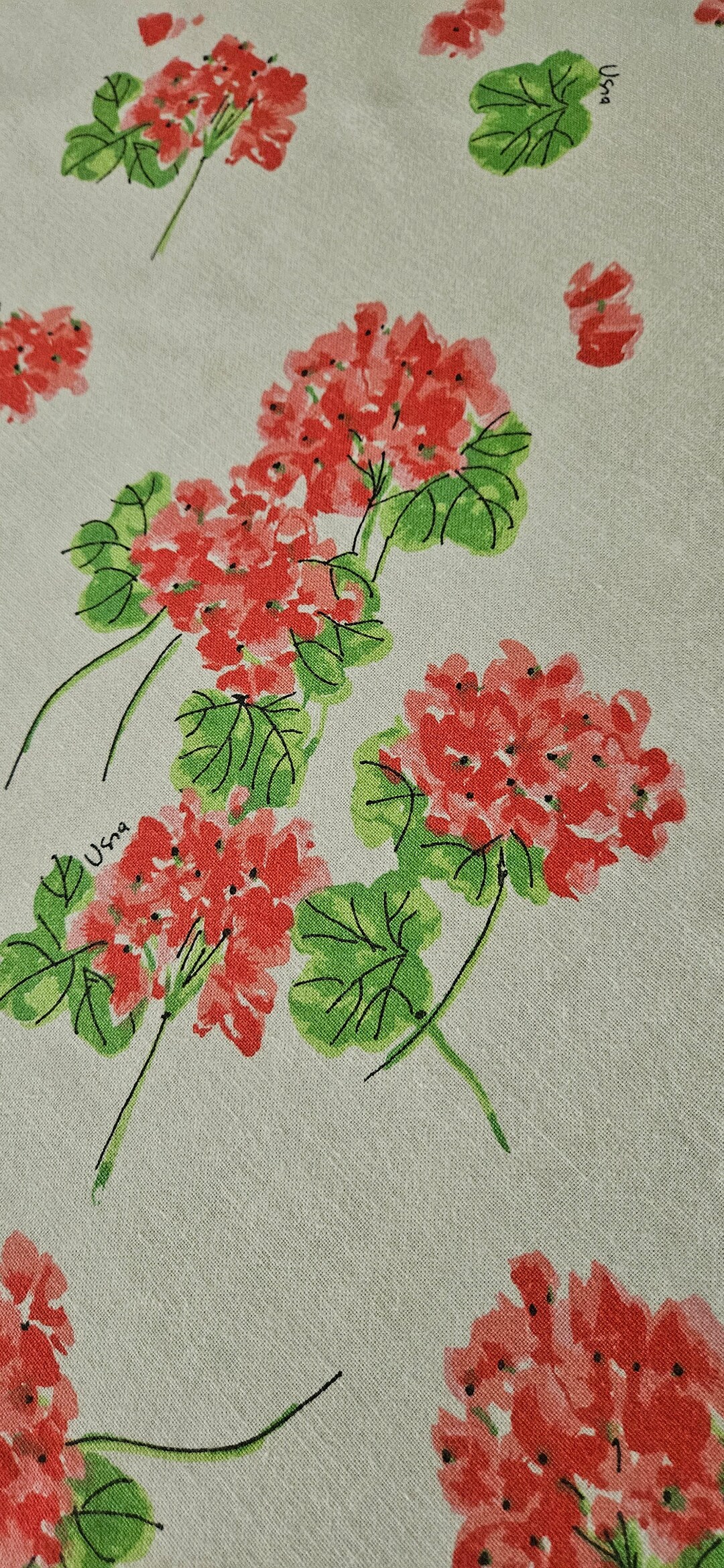 STUNNING Vintage Signed Vera Neumann Oval Cotton 78" X 58" Floral ...