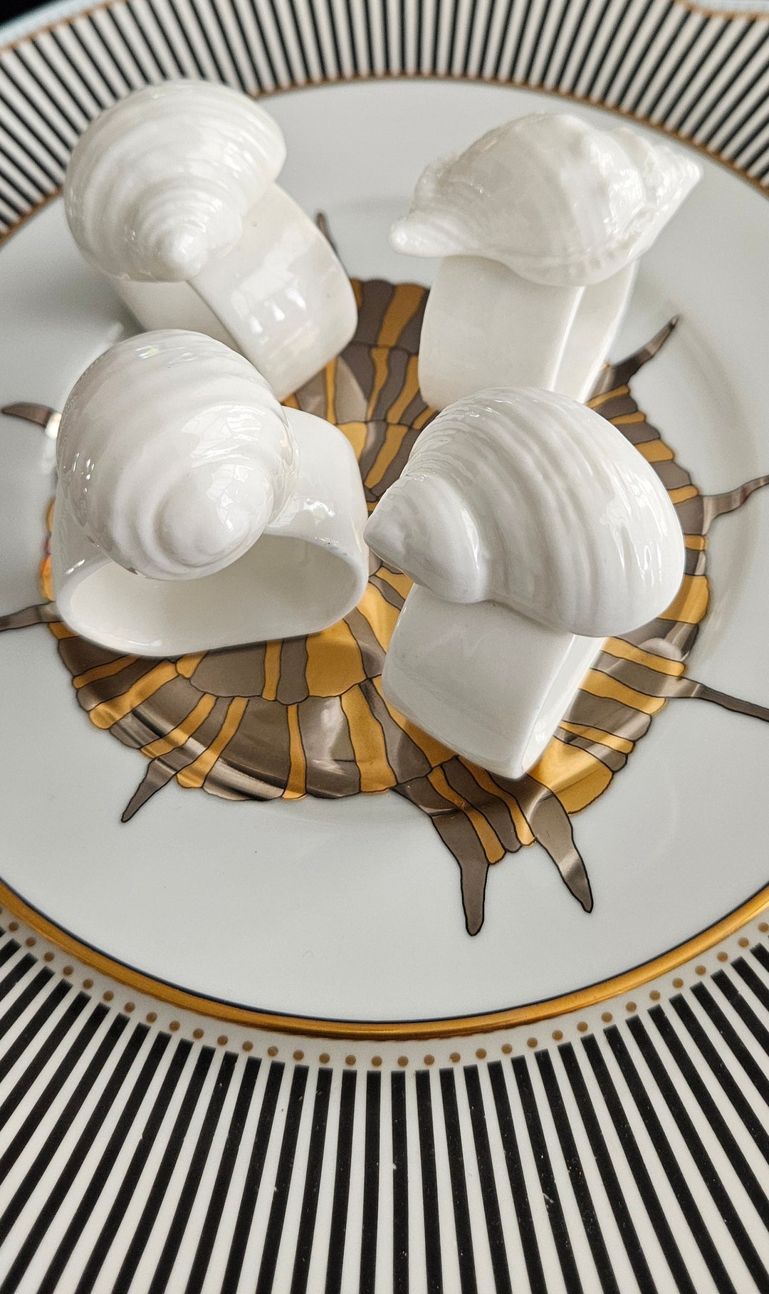 MUST Have COASTAL. Set of 4 Simply Beautiful White Porcelain KNOBLER ...