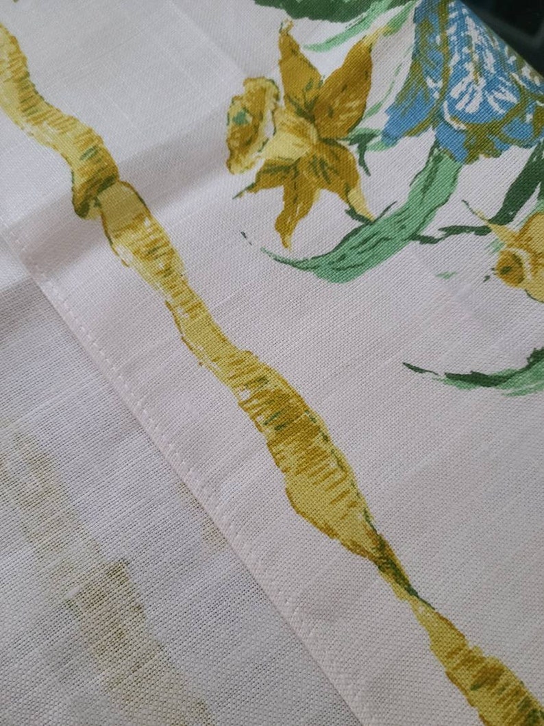 NEW VTG Signed Luther Travis 100% Belgian Linen Kitchen Tea Towel With ...