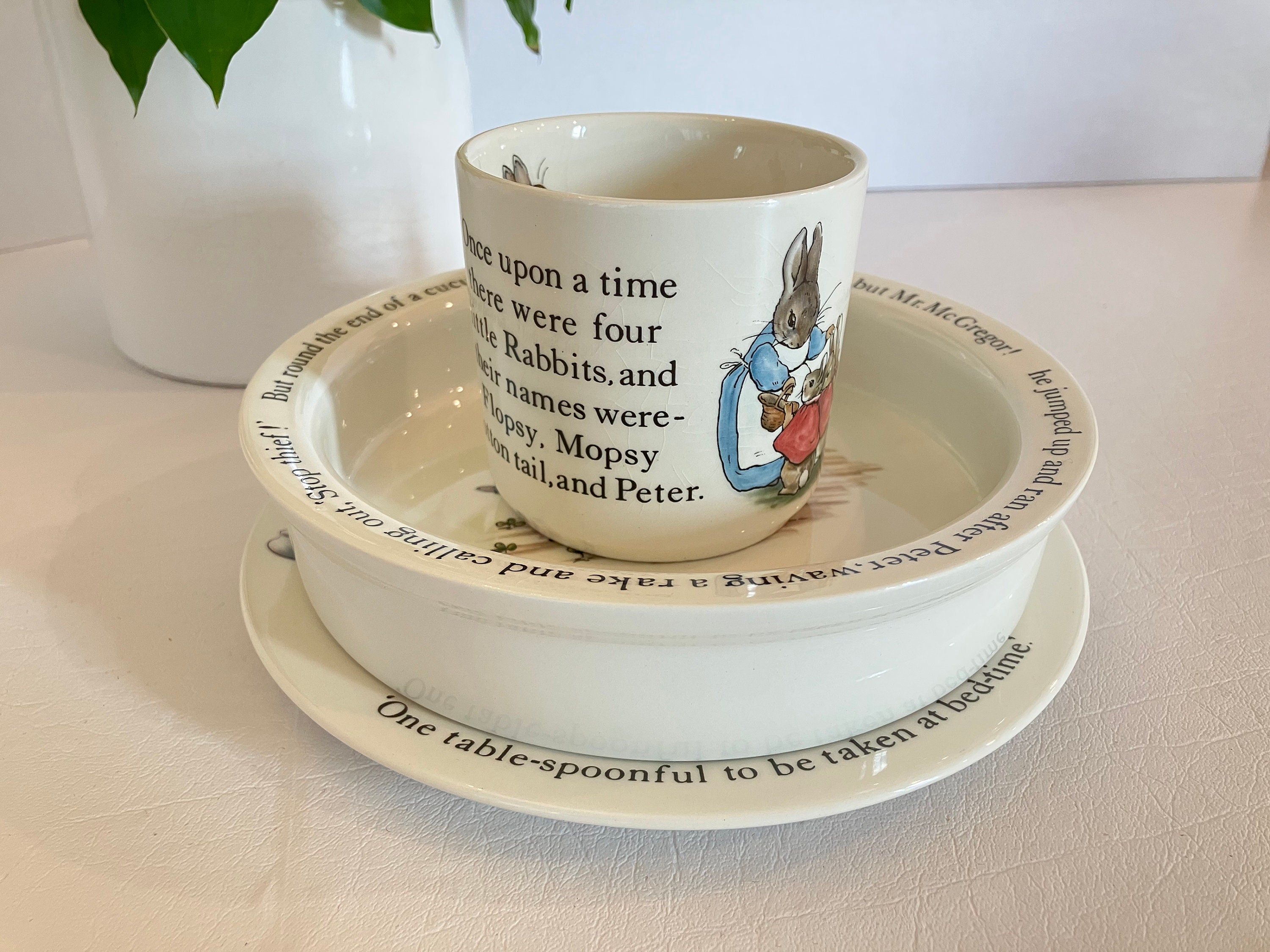 NEW Wedgwood Peter Rabbit Beatrix Potter Children's China Set - Etsy