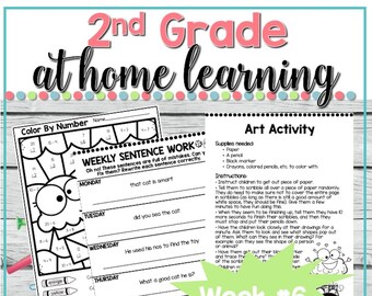 2nd Grade at Home Learning Activities Week 7 | Etsy