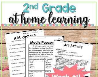 2nd Grade at Home Learning Activities Week 1 | Etsy