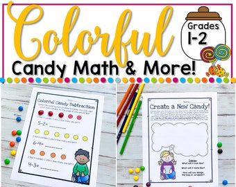 Halloween Candy Math Activities & More for 1st and 2nd Grade | Etsy