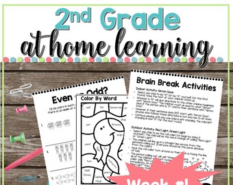 2nd Grade at Home Learning Activities Week 3 | Etsy