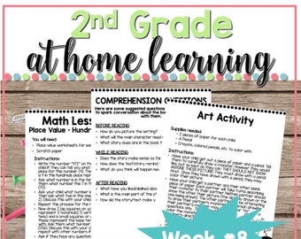 2nd Grade at Home Learning Activities Week 6 | Etsy