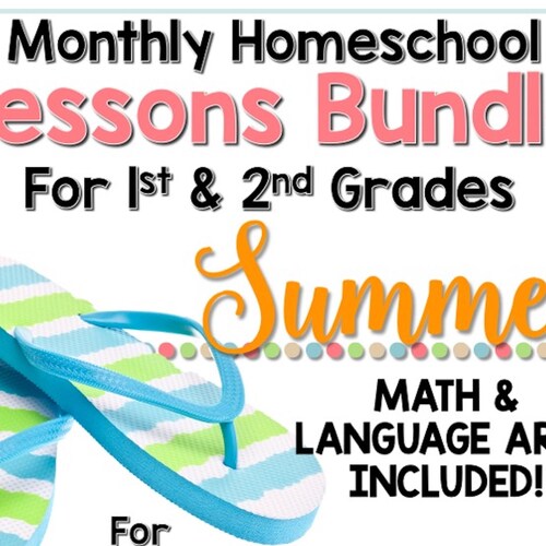 August Homeschool Lessons for 1st and 2nd Grade Math & - Etsy