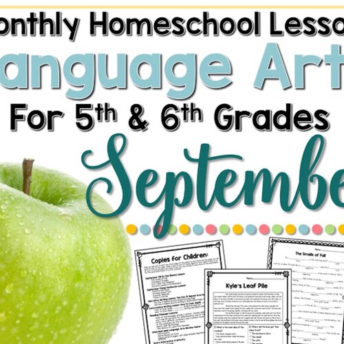 September Homeschool Lessons for 1st and 2nd Grades Language - Etsy