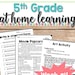 5th Grade at Home Learning Activities Week #4 - Etsy
