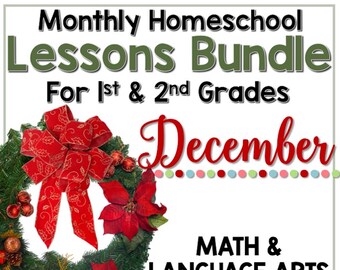 March Homeschool Lessons for 1st and 2nd Grade Math & Language | Etsy