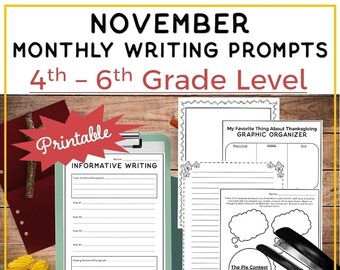October Writing Prompts 4th-6th Grades PRINTABLE - Etsy