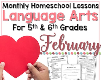 March Homeschool Lessons for 5th and 6th Grades Language Arts | Etsy