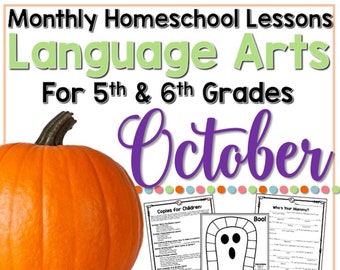 March Homeschool Lessons for 5th and 6th Grades Language Arts | Etsy