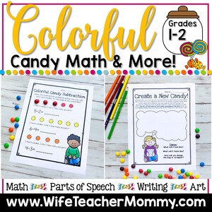 Colorful Candy Math & More Activities for 1st and 2nd Grades - Etsy