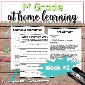 1st Grade at Home Learning Activities Week 2 - Etsy