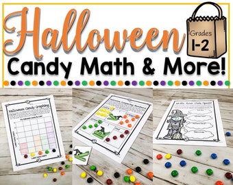 Halloween Candy Math Activities & More for Kindergarten and | Etsy