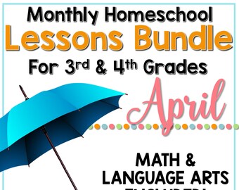 November Homeschool Lessons for 3rd and 4th Grades Language - Etsy