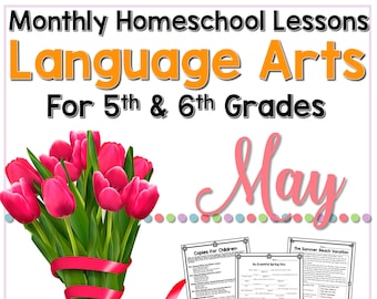 March Homeschool Lessons for 5th and 6th Grades Language Arts | Etsy
