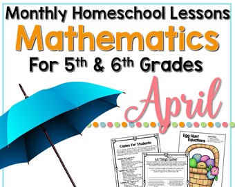 August Homeschool Lessons for 5th and 6th Grades Math | Etsy