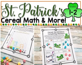 St. Patrick's Day Cereal Marshmallow Math & More for Pre-k | Etsy