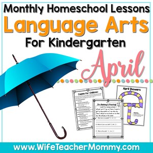 January Homeschool Lessons Kindergarten Math & Language Arts Mini ...