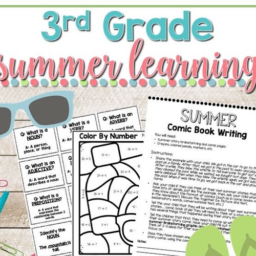 3rd Grade Summer Review Packet for Summer Learning - Etsy