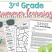 3rd Grade Summer Review Packet for Summer Learning - Etsy