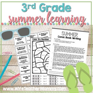 3rd Grade Summer Review Packet for Summer Learning - Etsy