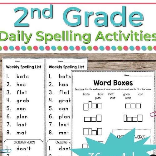 36 Weeks of Spelling for 3rd Grade - Etsy