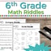 36 Weeks of Math Riddles for 6th Grade - Etsy