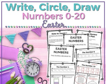Number 0 20 Preschool Worksheets - Etsy