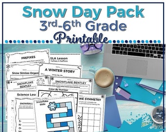 Lower and Upper Grade Snow Day Packet digital and Print | Etsy