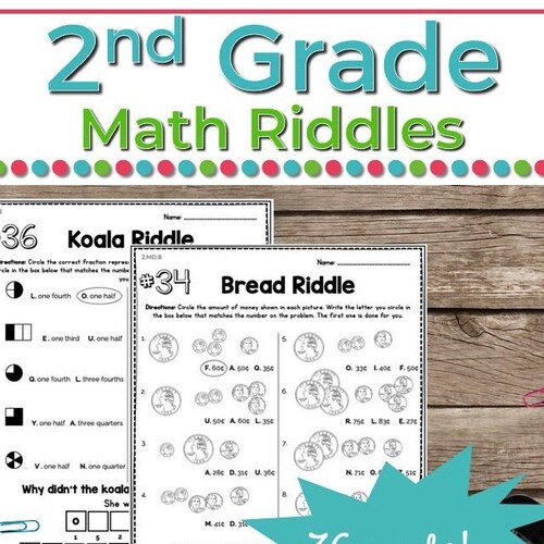 36 Weeks of Math Riddles for 2nd Grade - Etsy