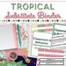 Editable Tropical Substitute Binder (print Version) - Etsy