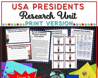 United States Presidents Journal - Etsy