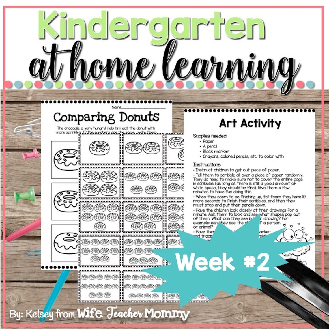 Kindergarten at Home Learning Activities Week 2 - Etsy