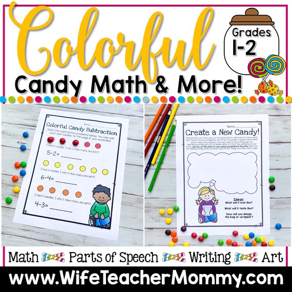 Colorful Candy Math & More Activities for 1st and 2nd Grades - Etsy
