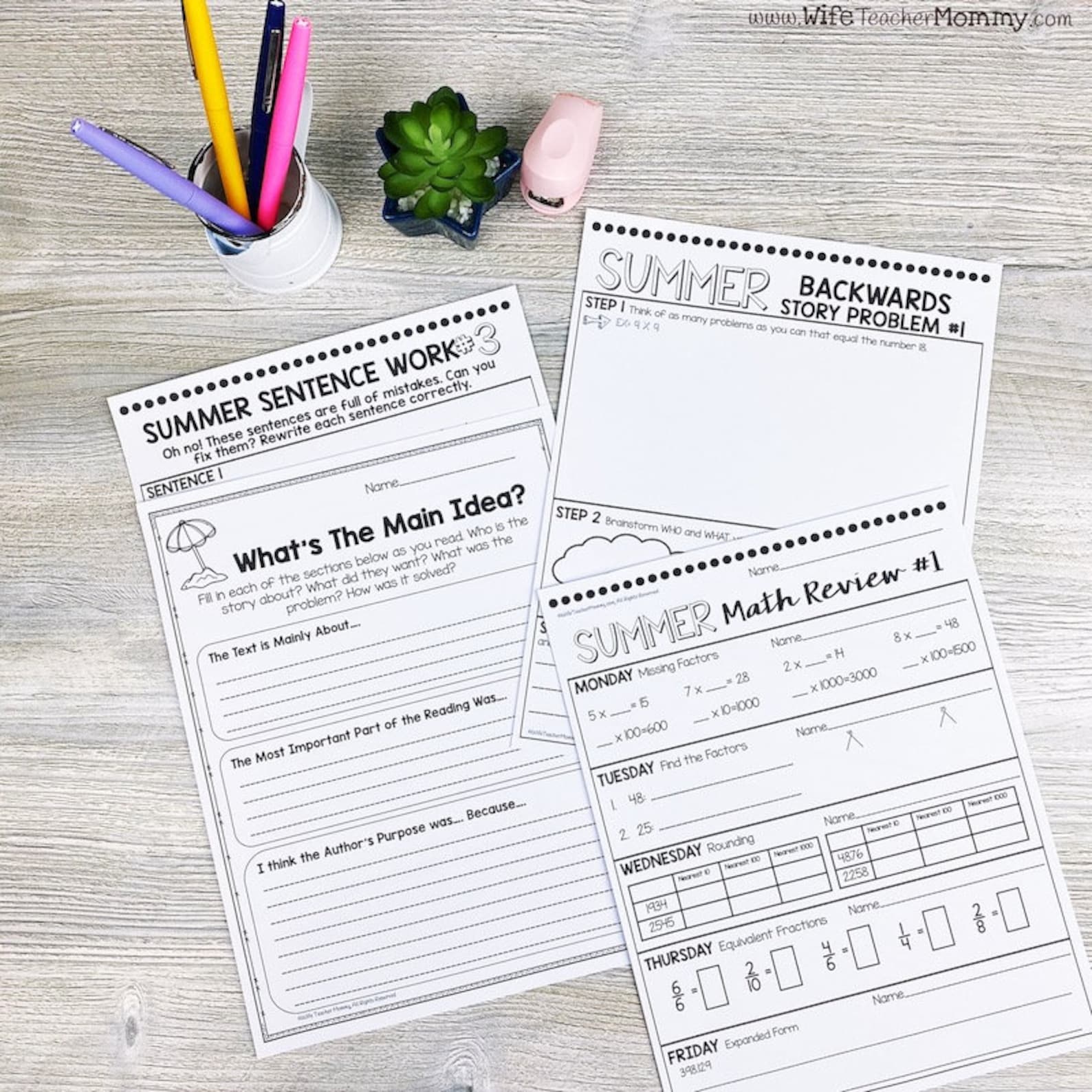 Pre-k Through 5th Grade Summer Review BUNDLE ALL GRADES - Etsy