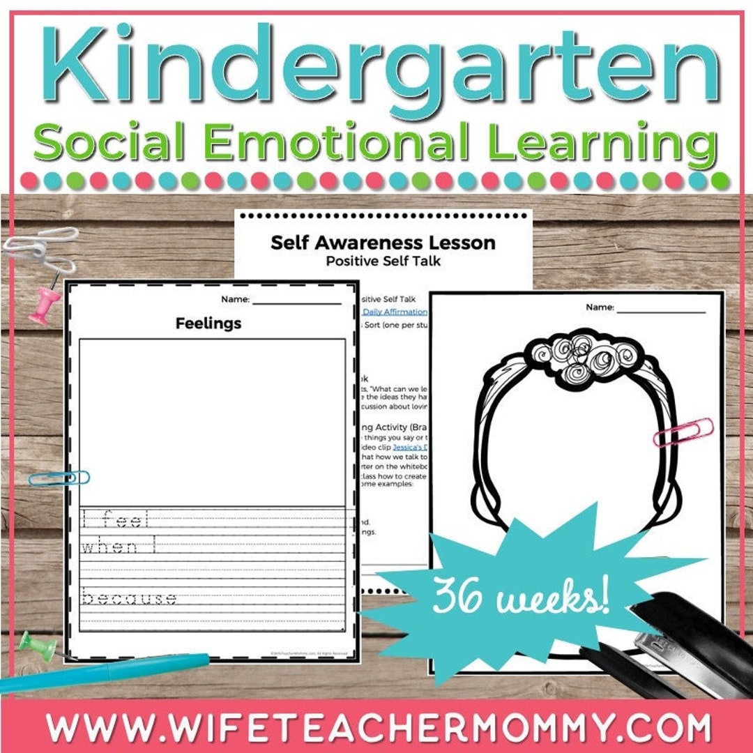 36 Weeks of Social Emotional Learning for Kindergarten PRINTABLE - Etsy