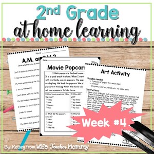 2nd Grade at Home Learning Activities Bundle - Etsy