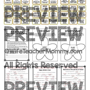 May Homeschool Lessons for 5th and 6th Grades Language Arts - Etsy