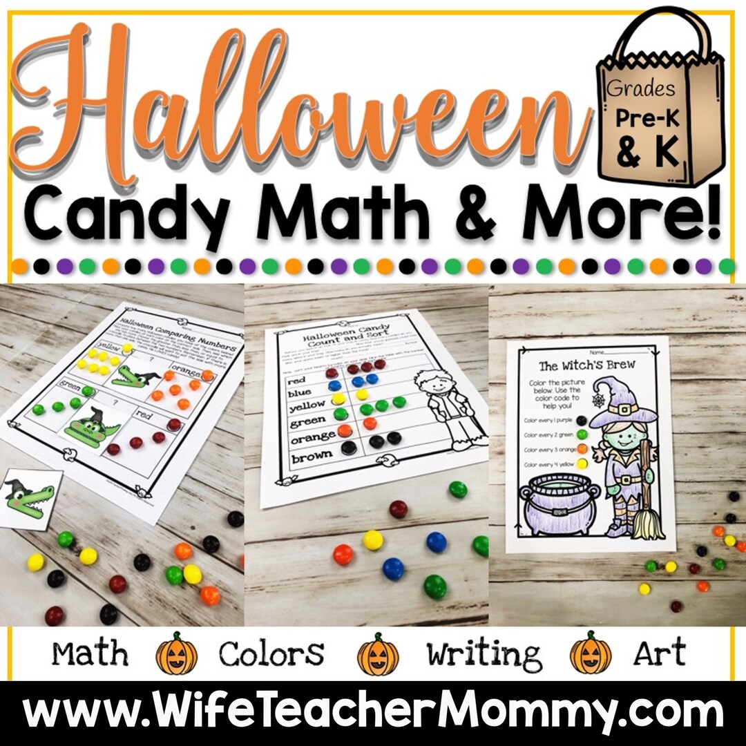 Halloween Candy Math Activities & More for Kindergarten and Pre-k - Etsy