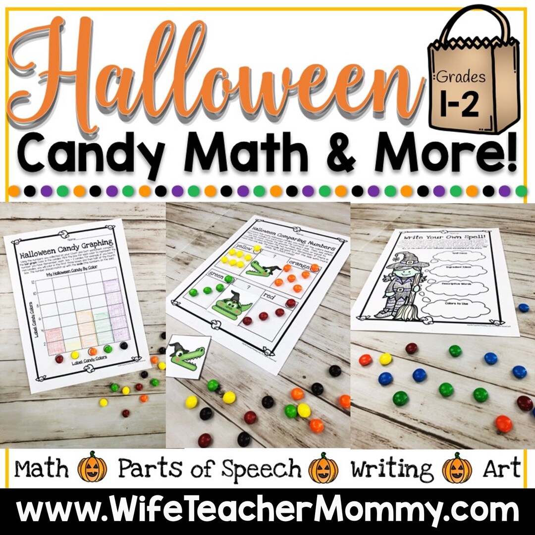 Halloween Candy Math Activities & More for 1st and 2nd Grade - Etsy