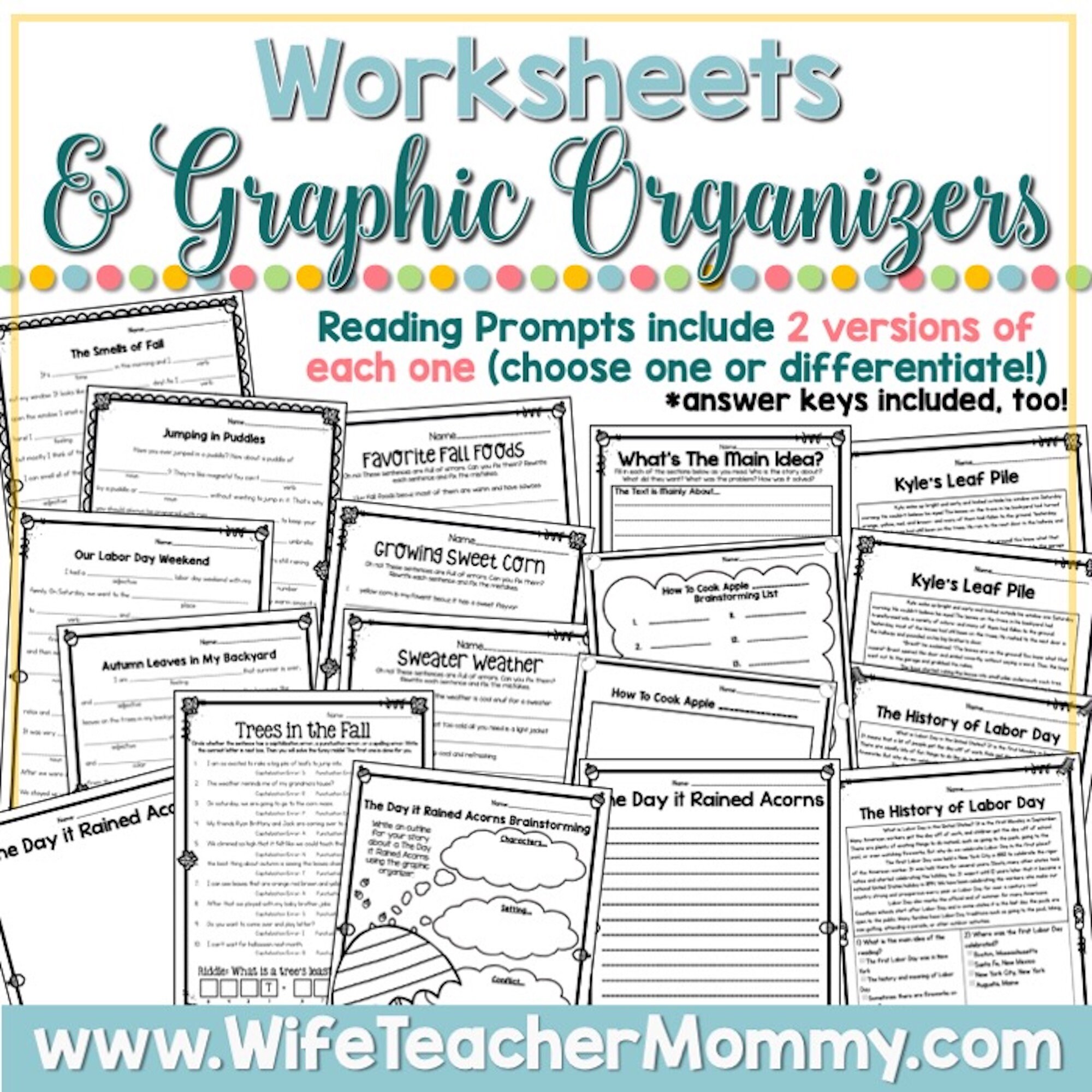 September Homeschool Lessons for 3rd and 4th Grades Language Arts - Etsy