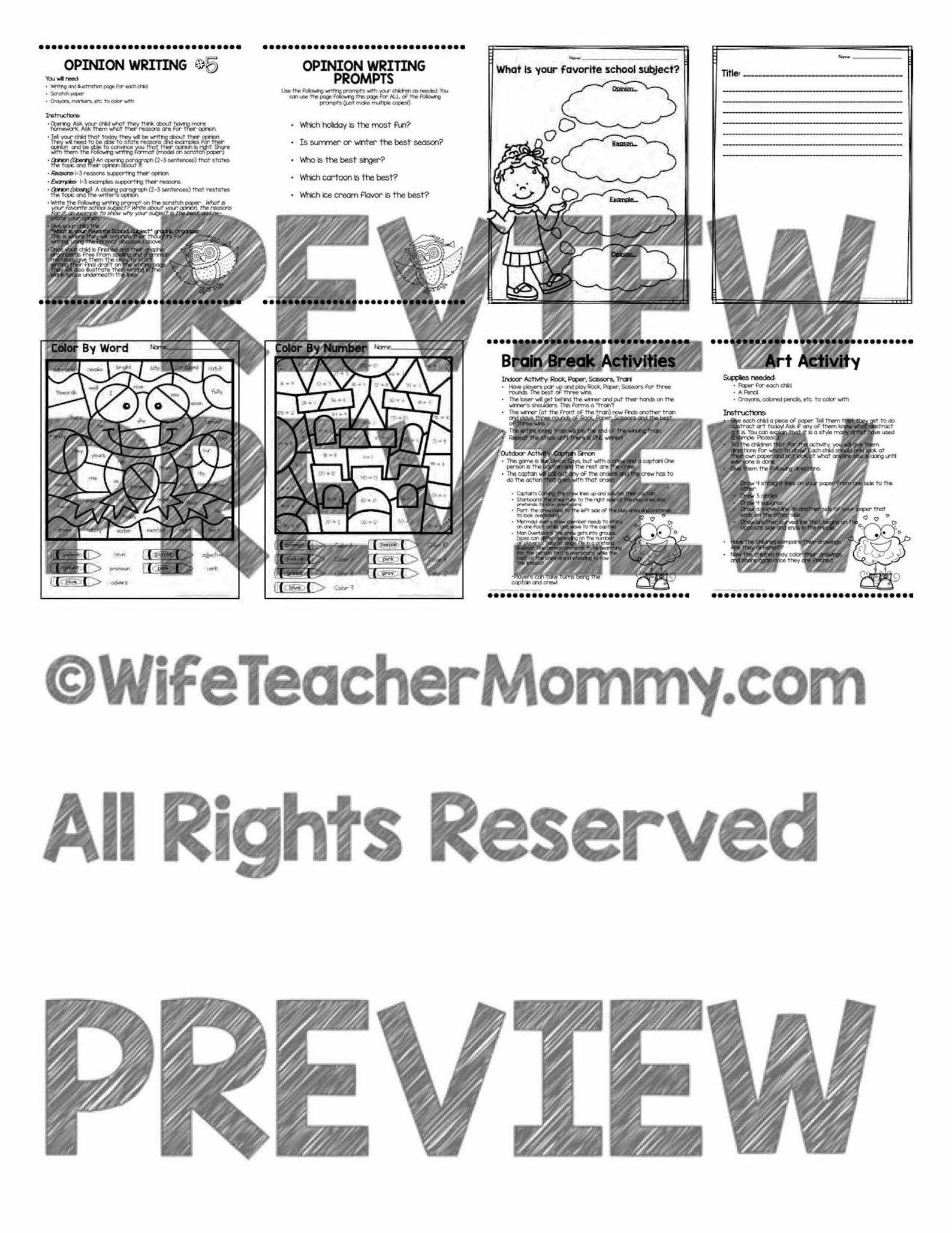 3rd Grade at Home Learning Activities Week 5 - Etsy